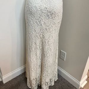 Juno | Dresses | Juno Ivory One Shoulder Lace Gown Dress | Poshmark
